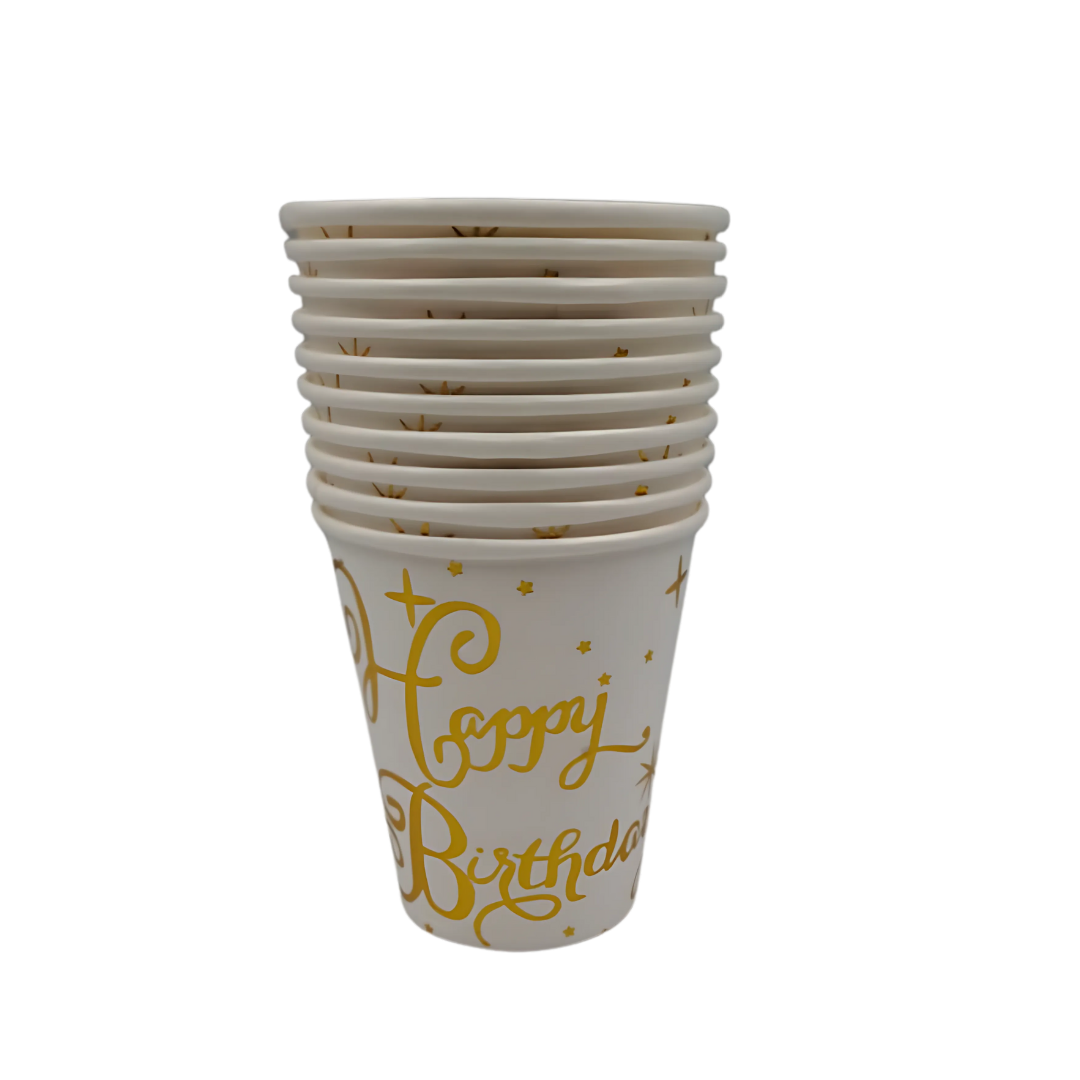 Happy Birthday Paper Cups 10pcs – Everlasting Products CC